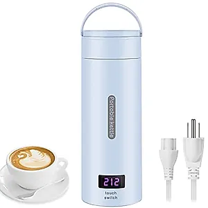 GearRoot Travel Electric Kettle, 380ml Small Portable Electric Tea Kettle Water Boiler, Fast Boil and Auto Shut Off Hot Water Kettle, 4 Temperature Mode …
