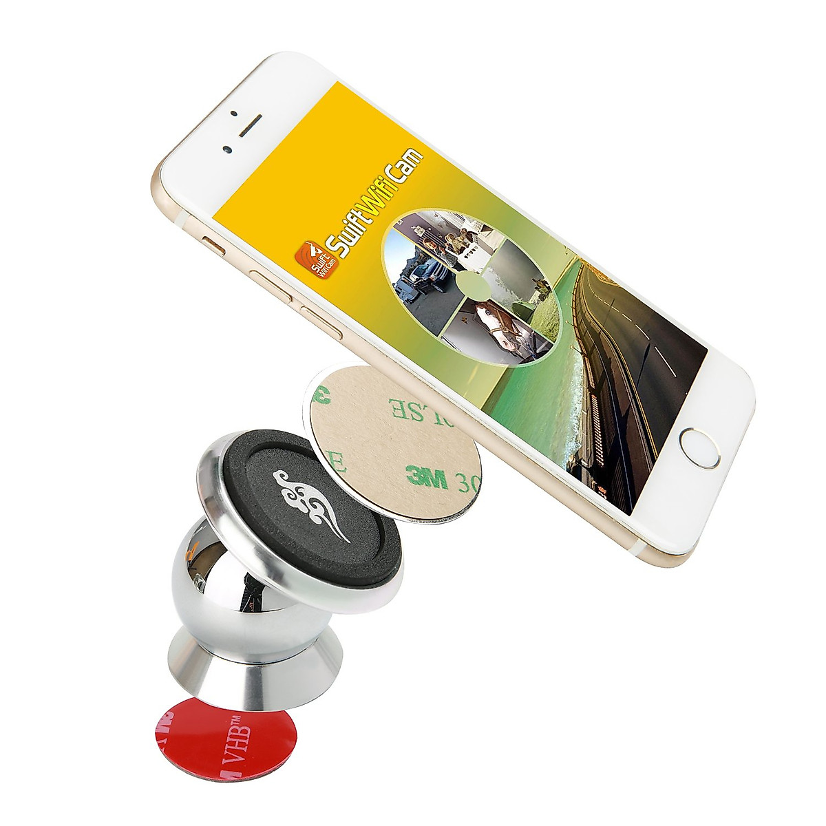 Swift Hitch SH04 Wireless Battery Backup Camera System for Trailer Hitch Up, RV Rear View via WiFi Link and Monitoring on iPhone/iPad or Android Devices