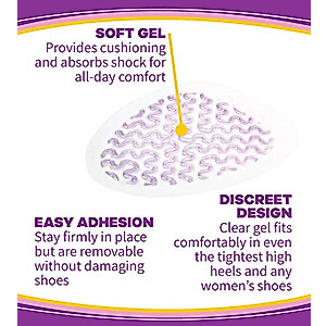 Dr. Scholl's Love Your Heels & Wedges Ball of Foot Cushions for Women, 1 Pair, Metatarsal Pads Women - All-Day Comfort for High Heels - Relieve & Prevent Shoe Discomfort, No Sliding Stopper Pads