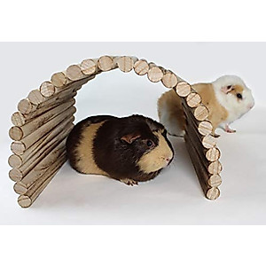 Flexible Wood Hideout - Extra Large - House, Tunnel, Ramp, Bridge, Tube for Guinea Pigs, Ferrets, Hedgehogs, Chinchillas, Small Rabbits, and Other Small Animals - Accessories, Toys, and Supplies