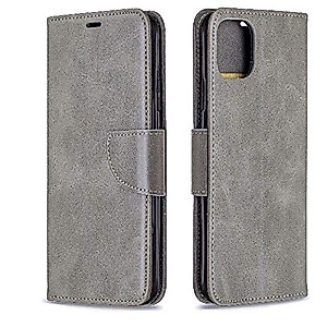 GLOW Co., Ltd. iPhone 12 Pro Max Notebook Type Case with Strap, Gray, Tempered Glass & Stylus Pen 407-2-01