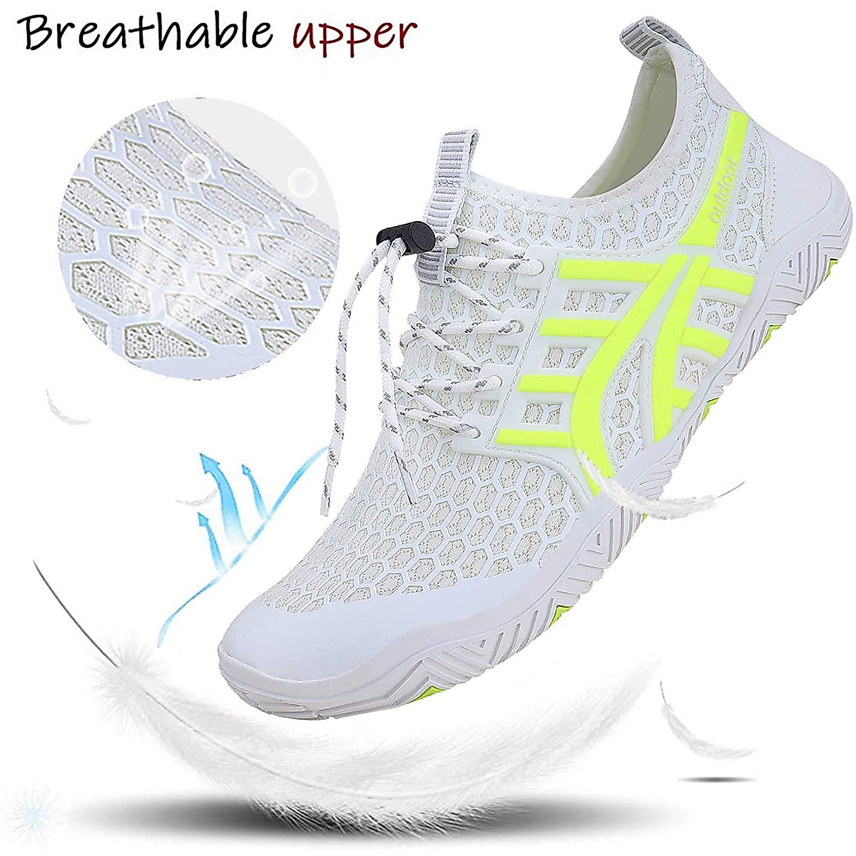 MAYZERO Water Shoes Men Women Swim Surf Shoes Beach Pool Shoes Wide Toe Hiking Aqua Shoes Winter House Slippers