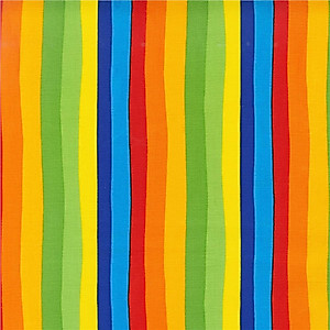 Celebrate Seuss! Squiggle Stripe Multi, Fabric by the Yard