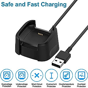 EXMRAT Compatible with Fitbit Versa 2 Charger, Replacement USB Charging Dock Stand Cable for Versa 2 Smart Watch (ONLY for Versa 2)