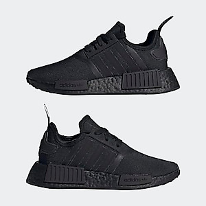 adidas Originals NMD_R1's Sneaker, Black/Black/Black, 5 US Unisex Big Kid