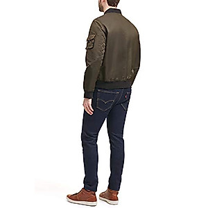 Levi's Men's Varsity Bomber Trucker Jacket, Olive Patch Pockets, XX-Large