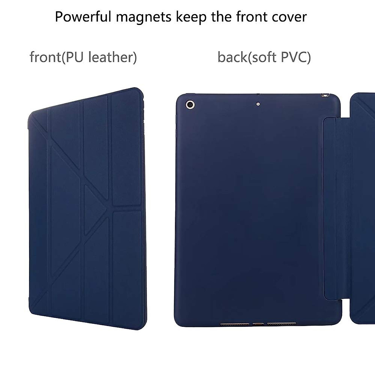 for iPad 9.7 Case 2018 iPad 6th Generation Case / 2017 iPad 5th Generation Case, Slim Fit Lightweight Smart Cover with Soft TPU Back Case for iPad 9.7 2018/2017 with Sleep/Wake - Dark Blue