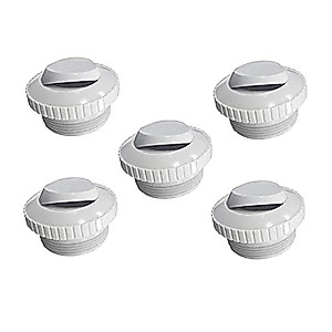 PoolSupplyTown Pool Spa Slotted Opening Hydrostream Return Jet Fitting with 1-1/2" Inch MIP Thread Replace Hayward SP1419A (5 Pack)