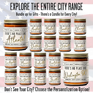 Austin Gifts, Austin Decor for Home - 'There's No Place Like Austin Candle, w/Cedar & Campfire I Austin Souvenirs I 9oz Jar, 50Hr Burn, Made in USA