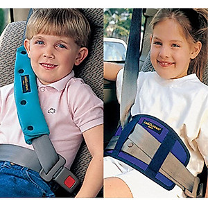 APPO Seat Belt Adjuster and Straps Shoulder Pads for Baby Kids, Neck Support Headrest Seatbelt Pillow Cover and Seatbelt Adjuster for Child,Car Seat Strap Cushion Pads for Baby Kids,Purple