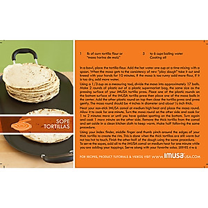 IMUSA USA Cast Iron Tortilla Press 8-Inch, Black