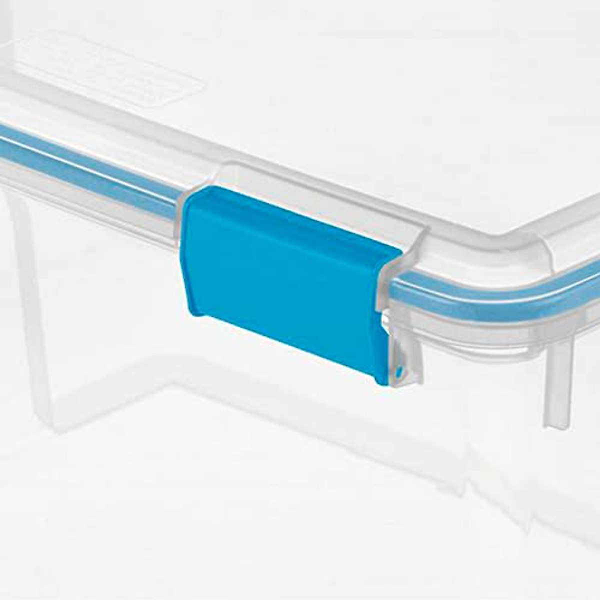 Sterilite 54 Quart Clear Plastic Stackable Storage Container Box Bin with Air Tight Gasket Seal Latching Lid Long Term Organizing Solution, 8 Pack