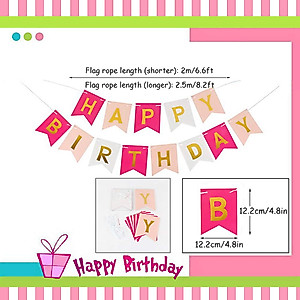 Nvetls 1st Birthday Decorations for Girls and Boys Birthday Decorations Party Balloons Set Baby Girl and Baby Boy (Pink)