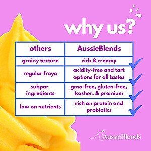 AussieBlends Sugar Free Frozen Yogurt Mix, Low-Carb, 1-Pack