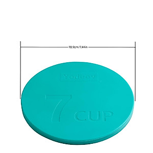Yodecy Silicone Bowl Lids fit Pyrex Glass Bowls 7402-PC 7 Cup, Yodecy Silicone Bowl Lids fit Anchor Hocking Glass Bowls 7402-PC 7 Cup,Replacement Lids(2 Pack Blue-green)(Container not Included)