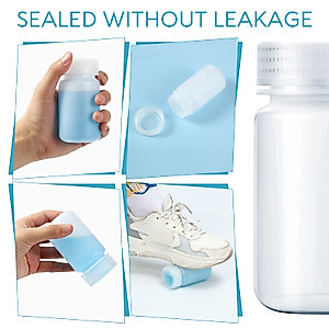 Pinkunn 20 Pcs Plastic Sample Bottles 4oz/ 125ml Laboratory Grade Polypropylene Wide Mouth Reagent Bottles Clear Liquids Storage Bottles with Lids Leak Proof Containers for Lab Classroom