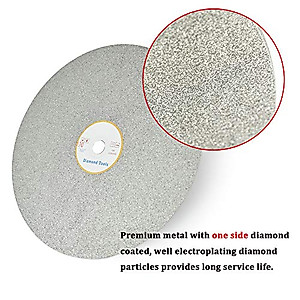 SCOTTCHEN Diamond Flat Lap Wheel 8" x 1/2" Grinding Sanding Disc Lapping Polishing Disc-120 Grit