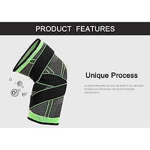 ASOONYUM Knee Sleeve,Compression Fit Support-for Joint Pain and Arthritis Relief, Improved Circulation Compression-Wear Anywhere - Single