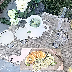 Mud Pie Margarita Pitcher Set, White