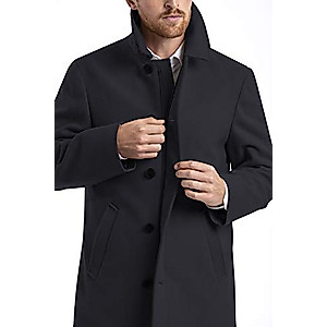 Chaps Men's Long Classic Coat, Dark Navy, 50L