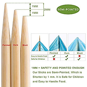 120 PCS Bamboo Marshmallow Roasting Sticks, SMores Skewers for Fire Pit, Extra Long 30 Inch Heavy Duty 5mm Thick Wooden SMores Sticks for Open Fire Pits Roaster Barbecue Hot Dog Camping Kebab Sausage