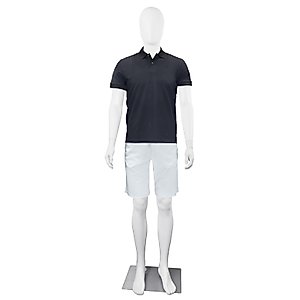 Male Mannequin Full Body Maniquine Model Stand Adjustable 73 inch Faceless Plastic Detachable Manequins Stand Metal Base Metal Connector, White Matte