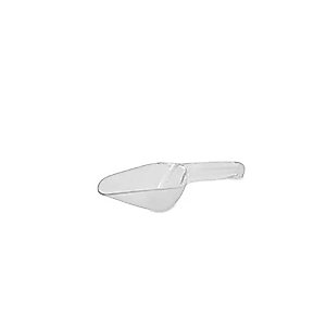 Rubbermaid Commercial Products Plastic Utility Ice Scooper, 6-ounce, Clear, Dishwasher Safe Kitchen Scoop for Weddings/Bar/Ice Bucket/Kitchen/Popcorn