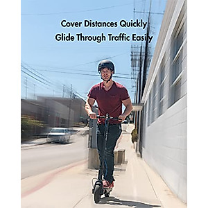 OKAI Electric Scooter for Adults - Up to 28 Miles & 15.5 MPH Commuting Electric Scooter, 300W Motor, 10" Tubeless Tires, Max Load 264 lbs Folding Electric Scooter with Dual Brakes, ES520B