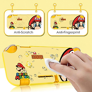 oqpa for Nintendo Switch Lite 2019 Case for Girls Boys Kids PC Cute Kawaii Anime Cartoon Character Cool Fun Slim Protective Cases Hard Shell Cover with Screen Protector Glass for Switch Lite,H Malio