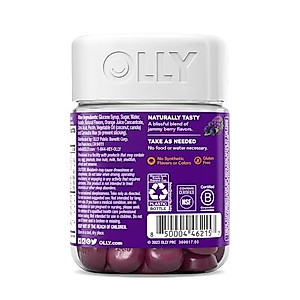 OLLY Sleep Immunity Melatonin Gummy, Vitamin C, Zinc, Echinacea, 3mg Melatonin, Immune and Sleep Support, Berry - 36