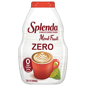 SPLENDA Monk Fruit Liquid Zero Calorie Sweetener Drops, 3.38 Fl Oz Bottle (Pack of 1)