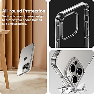 Clear Case for iPhone 15 Pro Max Aeska Ultra [Slim Thin] Flexible Scratch Resistant Transparent TPU Shockproof Gel Rubber Soft Silicone Protective Phone Case Cover for iPhone 15 Pro Max 6.7'' (Clear)