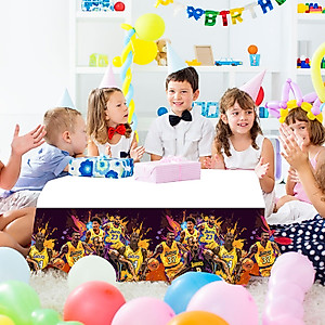 Chuntianli 2pcs Lakers Tablecloth Disposable Tablecover Birthday Party Supplies and Decorations for Kid Boy Baby Shower Rectangle Tables 70"X42",2 Pack