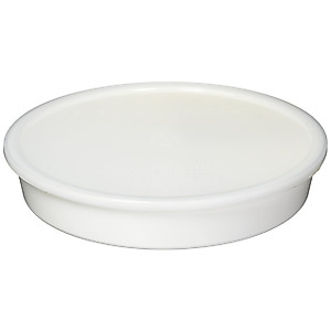 Sammons Preston - 40928 High-Sided Divided Dish, White, Break-Resistant & Lightweight Polypropylene Plastic, 10" Diameter, 1.75" High Vertical Sides & 7/8" Section Dividers, Includes Lid for Travel & Storage