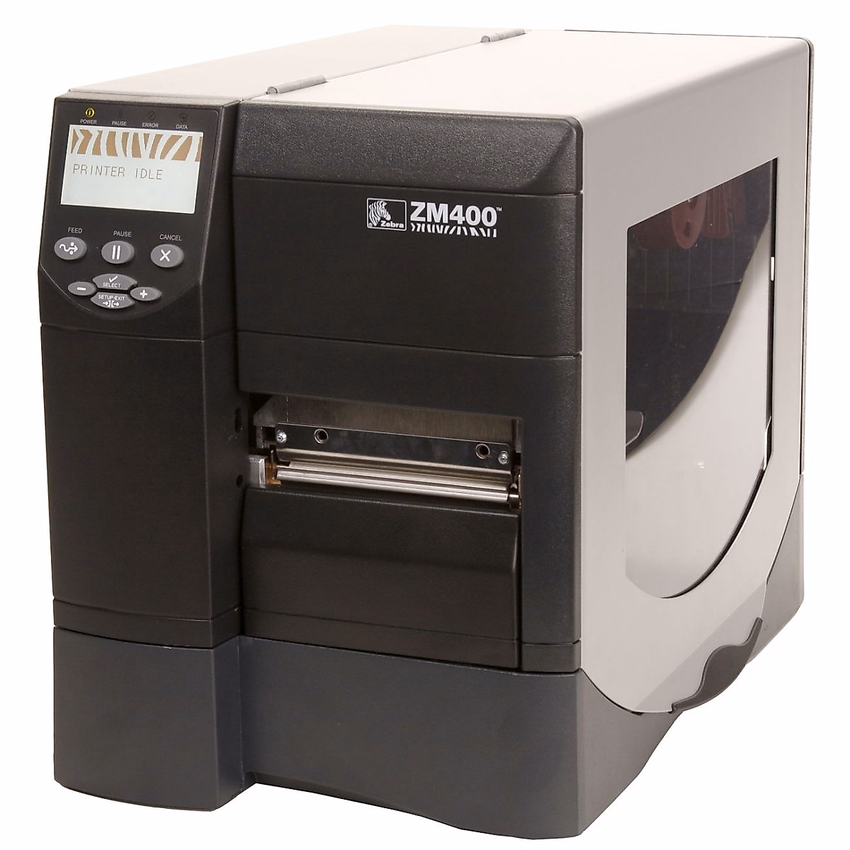 Zebra ZM400-3001-5000T Direct Thermal/Thermal Transfer Desktop Label Printer, 300 DPI, 4.09" Print Width, 8"/sec Print Speed, Peeler with Rewind