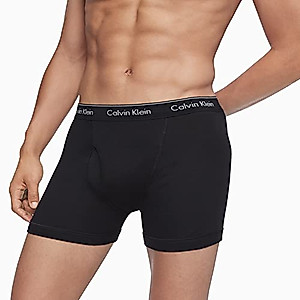Calvin Klein Men's Cotton Classics 3-Pack Boxer Brief, 3 Black, L