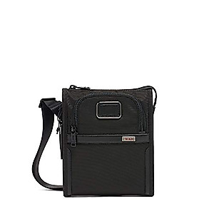 TUMI Alpha Pocket Bag Small - Travel Crossbody Bag - Shoulder Bag for Men & Women - Small Bag to Hold Your Everyday Essentials - Crossbody Satchel for Men and Women for Travel or Commutes - Black