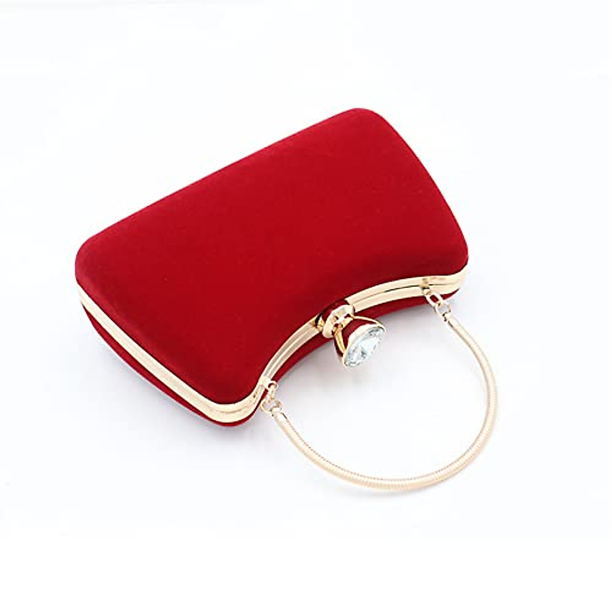 Tngan Women Temperament Velvet Banquet Bag Dinner Clutch Party Evening Dress Clutch Bag, Fuchsia