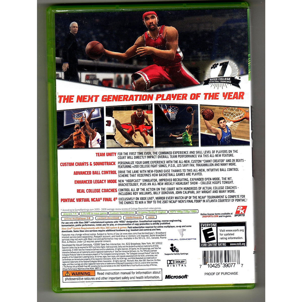 College Hoops 2K7 - Xbox 360