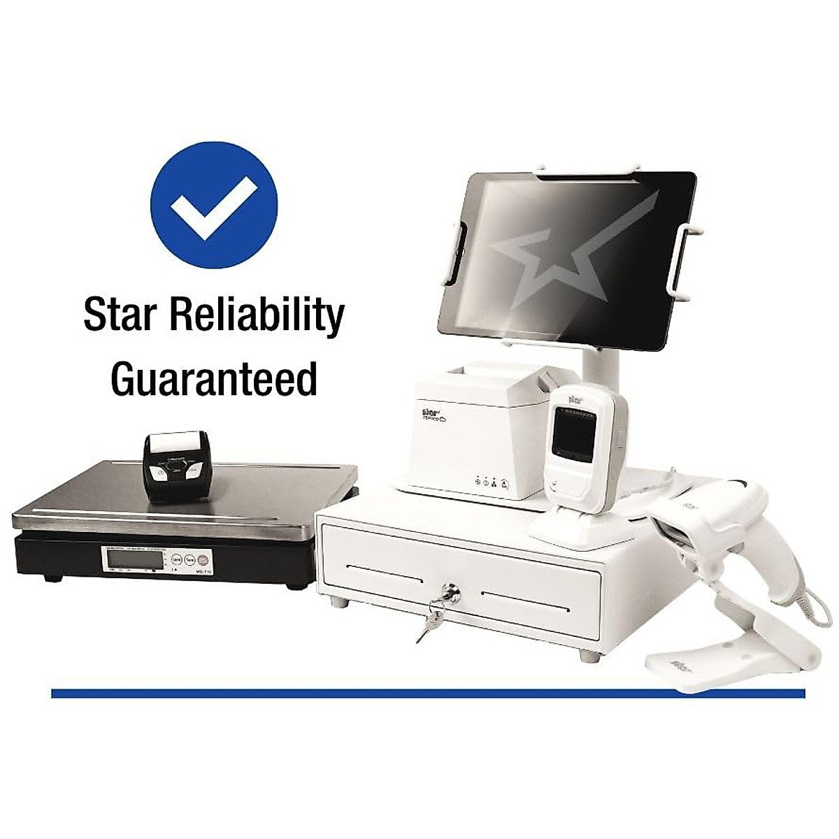 Star Micronics TSP143IVUW Wi-Fi (WLAN)/USB-C/Ethernet (LAN) Thermal Receipt Printer with CloudPRNT, Cutter, and Internal Power Supply - Gray