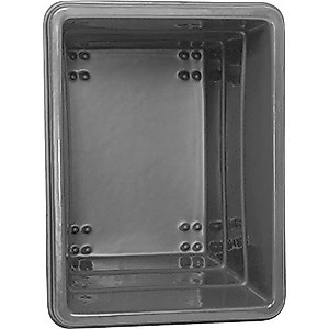 Global Industrial 12 Bushel Plastic Bulk Box Truck, Steel Chassis Base, Gray, 38-2/5"L x 28-9/10"W x 33" H