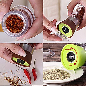 BYyushop Portable Manual Hand Twist Pepper Mill Spice Salt Grinder Kitchen Grinding Tool - Brown