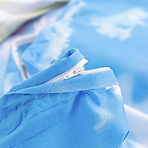 HYPREST Rainbow Duvet Cover Set Queen Size, Ultra Soft Aesthetic Comforter Cover Pink Bedding Set with Zipper and Corner Ties, Oeko-TEX Certificated