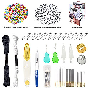 962Pcs Friendship Bracelet String Kits with Storage Box, 110 Colors Embroidery Thread and 800 Beads,52Pcs Cross Stitch Tools-Labeled with Embroidery Thread Numbers for Bobbins,Great Production Gift.