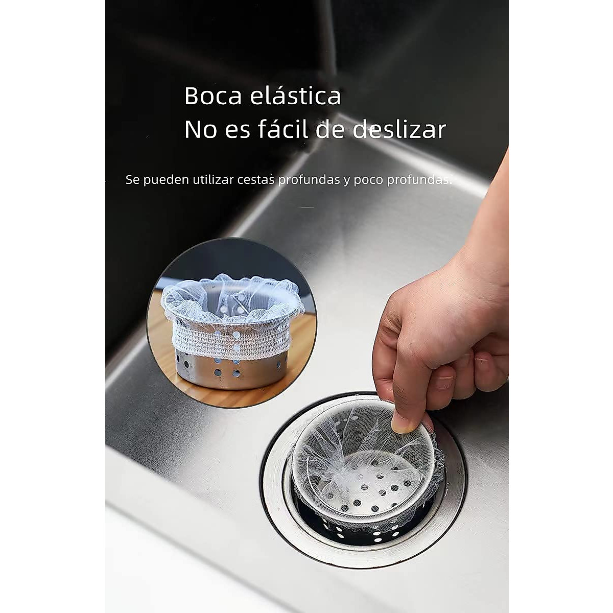 WEIYSHIGSH Kitchen Sink Strainer Mesh Bag- 200PCS Disposable mesh Sink Strainer Bags - Sink Drain Strainer - Suitable for Most Sizes of Kitchen Drainage Basket