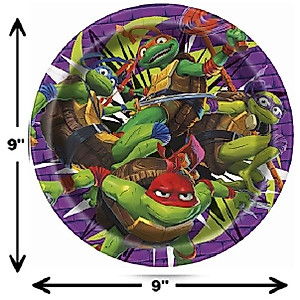 Unique Ninja Turtles Birthday Party Bundle 8 Dinner & 8 Dessert Plates, 16 Luncheon Napkins , For 8 People and 1 Saguaro Acres Party Supply Checklist