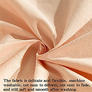 NTBAY 3-Piece Washed Cotton Toddler Sheet Set, Solid Color Crib Fitted Sheet Flat Sheet and Envelope Pillowcase, Baby Bedding Sheet & Pillowcase Sets, Blush Pink