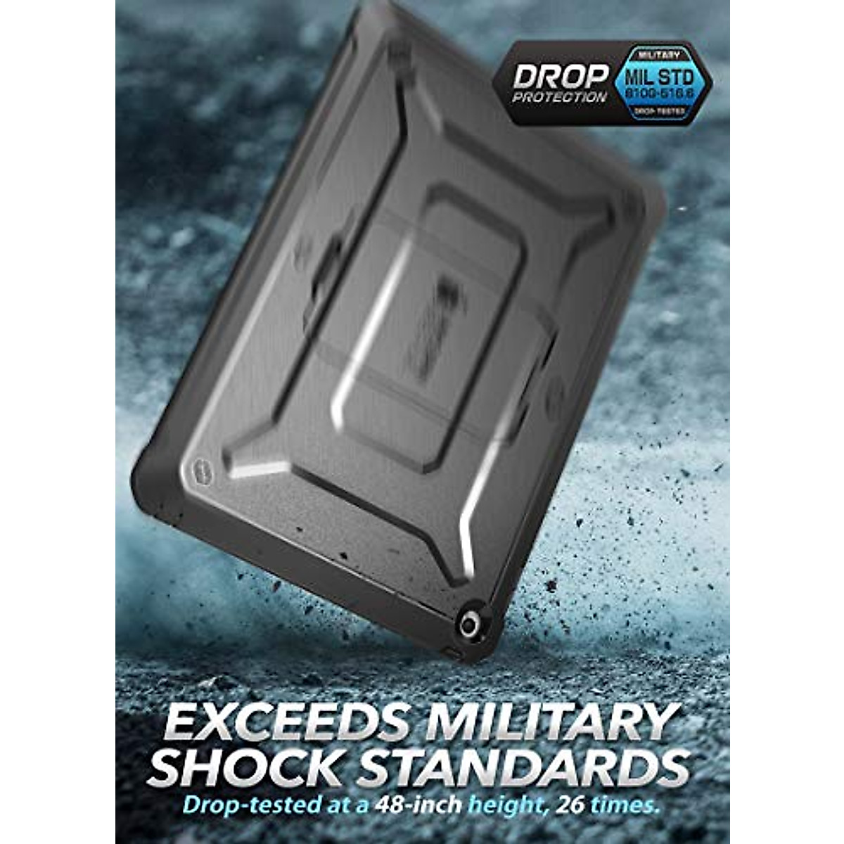 SUPCASE for iPad 9th Generation Case with Screen Protector (Unicorn Beetle Pro), [Built-in Stand] Heavy Duty Rugged Protective Case for iPad 10.2 9th / 8th / 7th Generation (2021/2020/2019), Black