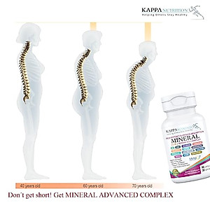 KAPPA NUTRITION (90 Capsules),Vitamin K2, Vitamin D3, Zinc, Selenium, Vanadium, Copper, Manganese, Potassium, Molybdenum, Calcium, Chromium, Iodine, Boron, Mineral 13 in 1 Advanced Complex, from