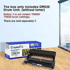 SuperInk Compatible DR630 Drum Unit Replacement for Brother DR630 DR-630 to Use with HL-L2300D HL-L2320D HL-L2340DW HL-L2360DW HL-L2380DW DCP-L2540DW MFC-L2700DW Printer(1 Pack, Black)